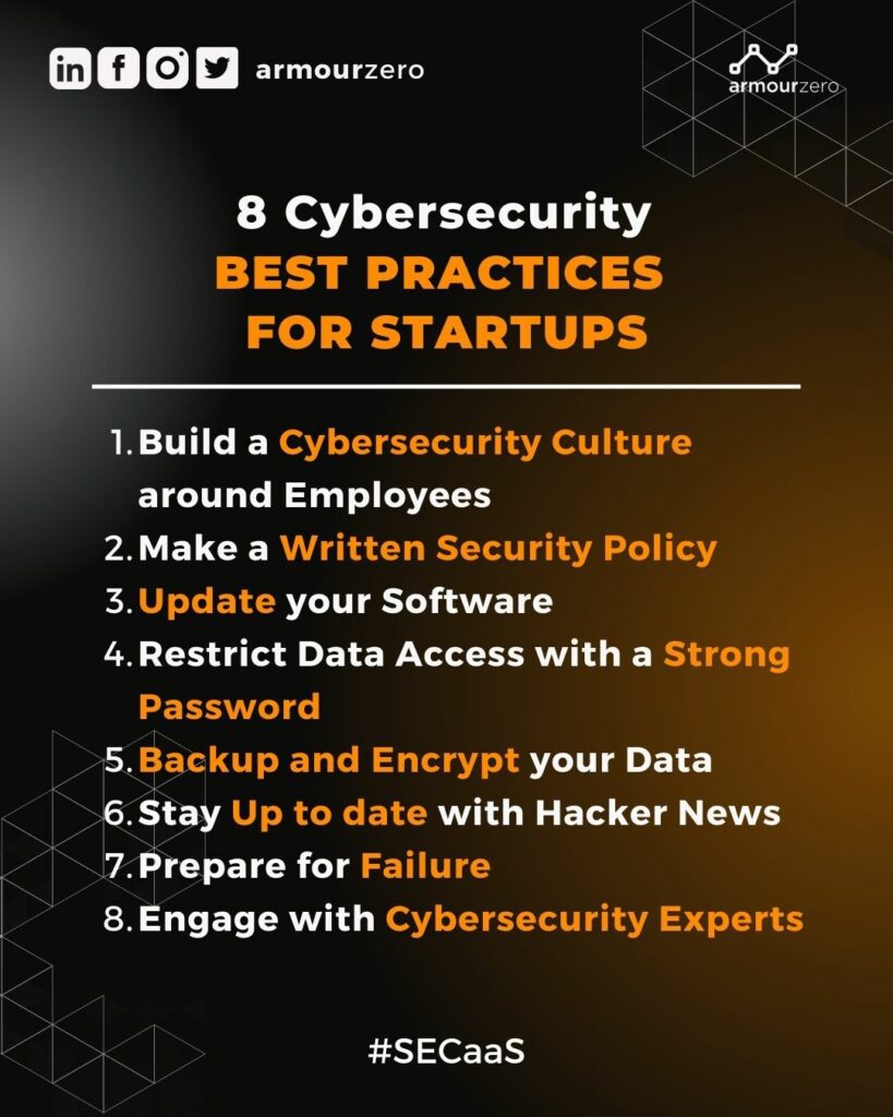 8 Cybersecurity Best Practices for Startups - ArmourZero