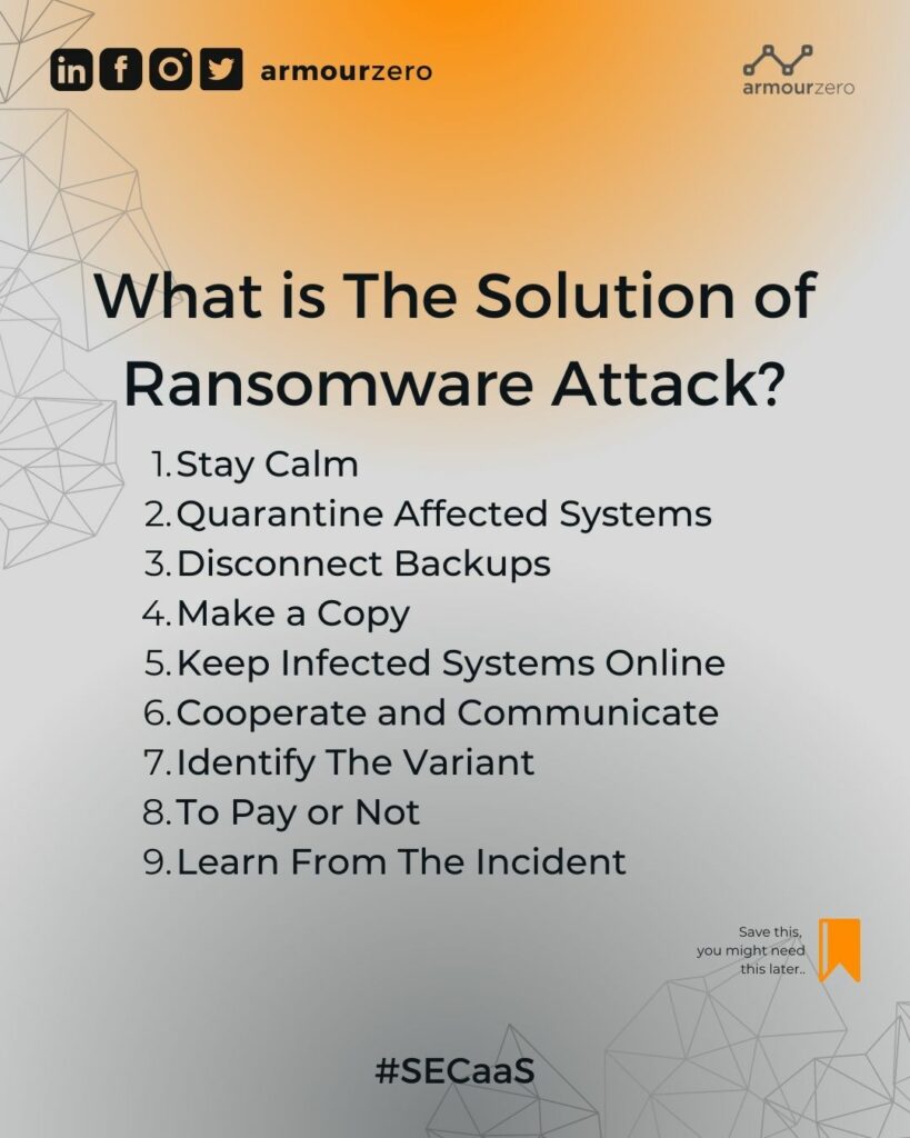 9 Steps to Recover Your Business From a Ransomware Attack! - ArmourZero